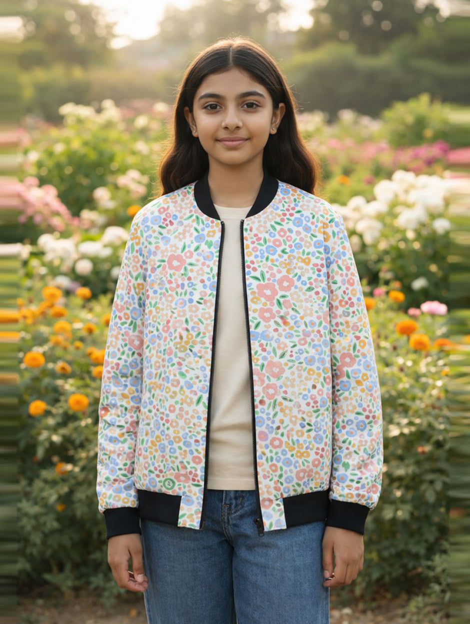 Girls Printed Bomber Jacket – Streetlay